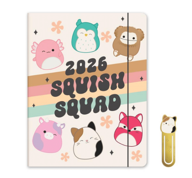 2026 Squishmallows Squish Squad Just Right Monthly Planner – Petite Pebbles